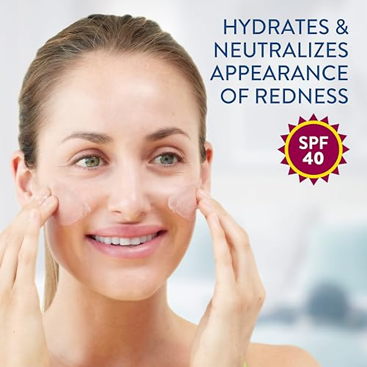 CETAPHIL Redness Relieving Daily Facial Moisturizer SPF 40, 1.7 fl oz, Broad spectrum Sunscreen, Neutral Tint, For Redness-Prone Skin