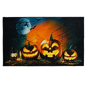 Mohawk Home Halloween Kitchen Mat, Glowing Jacks Multi (2' 6" x 4' 2")