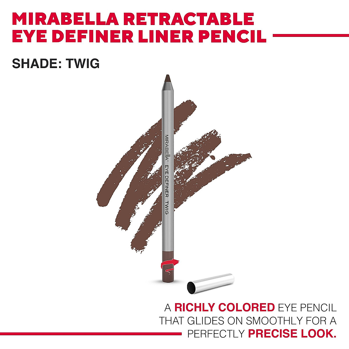 Mirabella Eye Definer Pencil - Twig, 2.08g/0.073oz