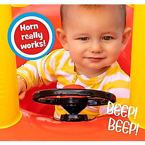 Little Tikes Cozy Coupe Inflatable Baby & Kids Pool Float, Red Car Coupe with beeping Horn. Easy to use a Great Float to Introduce Your Young Ones to The Water.