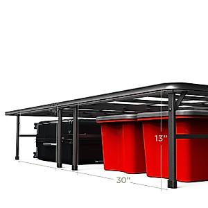 Zinus Demetric 14 Inch Elite SmartBase Mattress Foundation, King & SmartBase Headboard and Footboard Brackets,Alloy Steel, Set of 2