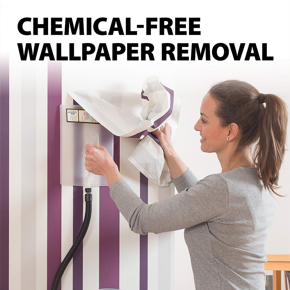 Wagner Spraytech 0282036 715 Power Steamer, Chemical Free Wallpaper Remover, Two Steam Plates Included, Long Run Time, Lightweight Design, Wallpaper Steamer