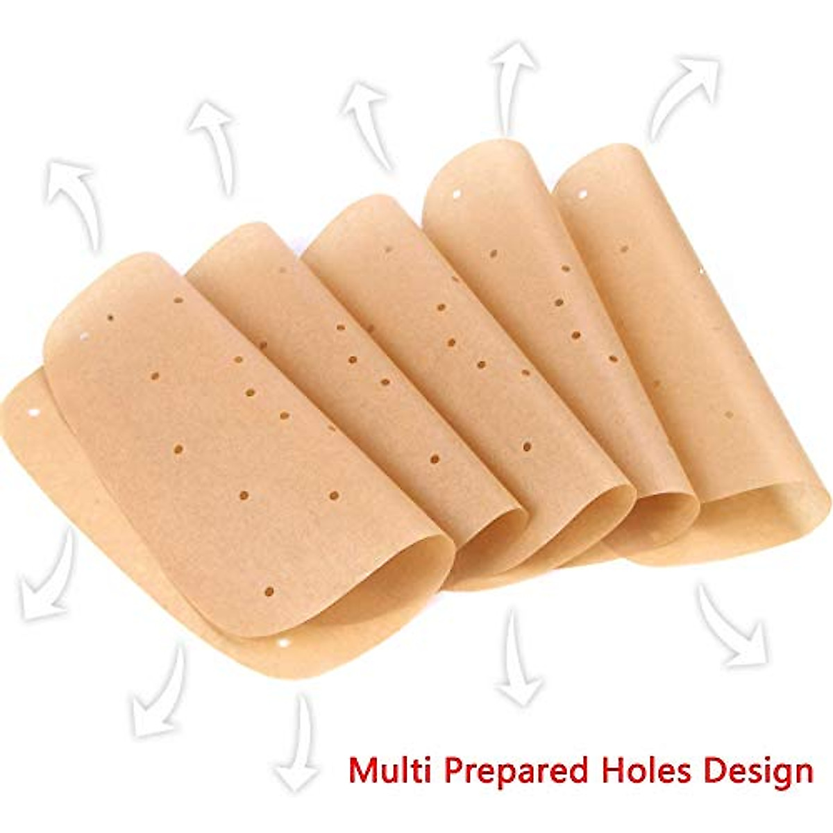 200pcs Square 8.5 inch air fryer parchment paper liners,perforated parchment paper for air fryer,ovens & microwaves or 8-9 inches bamboo or metal steamers. (Yellow - 200Pcs)