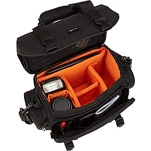 Amazon Basics Large DSLR Gadget Bag (Orange interior)
