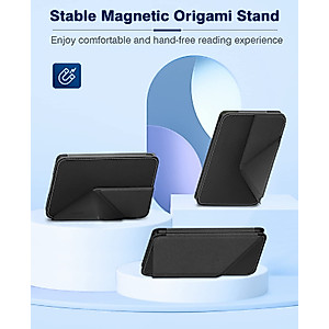 MoKo Case Fits 6" Kindle Paperwhite(10th Gen, 2018 Release)/All Paperwhite 2012-2017, Auto Wake/Sleep Standing Origami Slim Shell Cover with Auto Wake/Sleep for Kindle Paperwhite 2018 E-Reader - Black