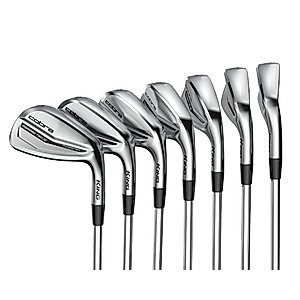 Cobra Golf 2022 King Forged Tec X Iron Set (Men's, Right Hand, KBS TGI 75, Reg Flex, 5-GW), Satin Chrome