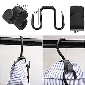 40 Pcs Double-Sided Clothes Hanger Connector Hooks Closet Space-Saving Hanger for Organizing Clothes, Yellow/Black