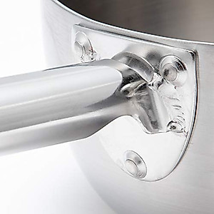 Endoshoji TKG AYK6502 Single-Handed Pot, Snow Flat Pot, 8.3 inches (21 cm), Stainless Steel, Aluminum, Three-Layer Stainless Steel (Aluminum Clad Steel), Lightweight and Durable, Induction Compatible,