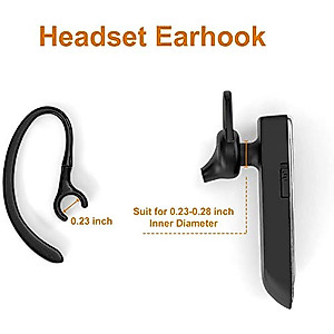 Zotech Replacement 8 Pack Ear Hooks Universal Small Clamp Loop Clip for Plantronics, Samsung,Motorola,LG, Jabra & Many Other Bluetooth Headset (Black)