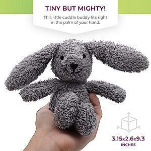 Thermal-Aid Zoo - Mini Microwavable Stuffed Animal - Plush Toy and Hot Cold Pack - Baxter The Bunny - 3.15 x 2.6 x 9.3 in