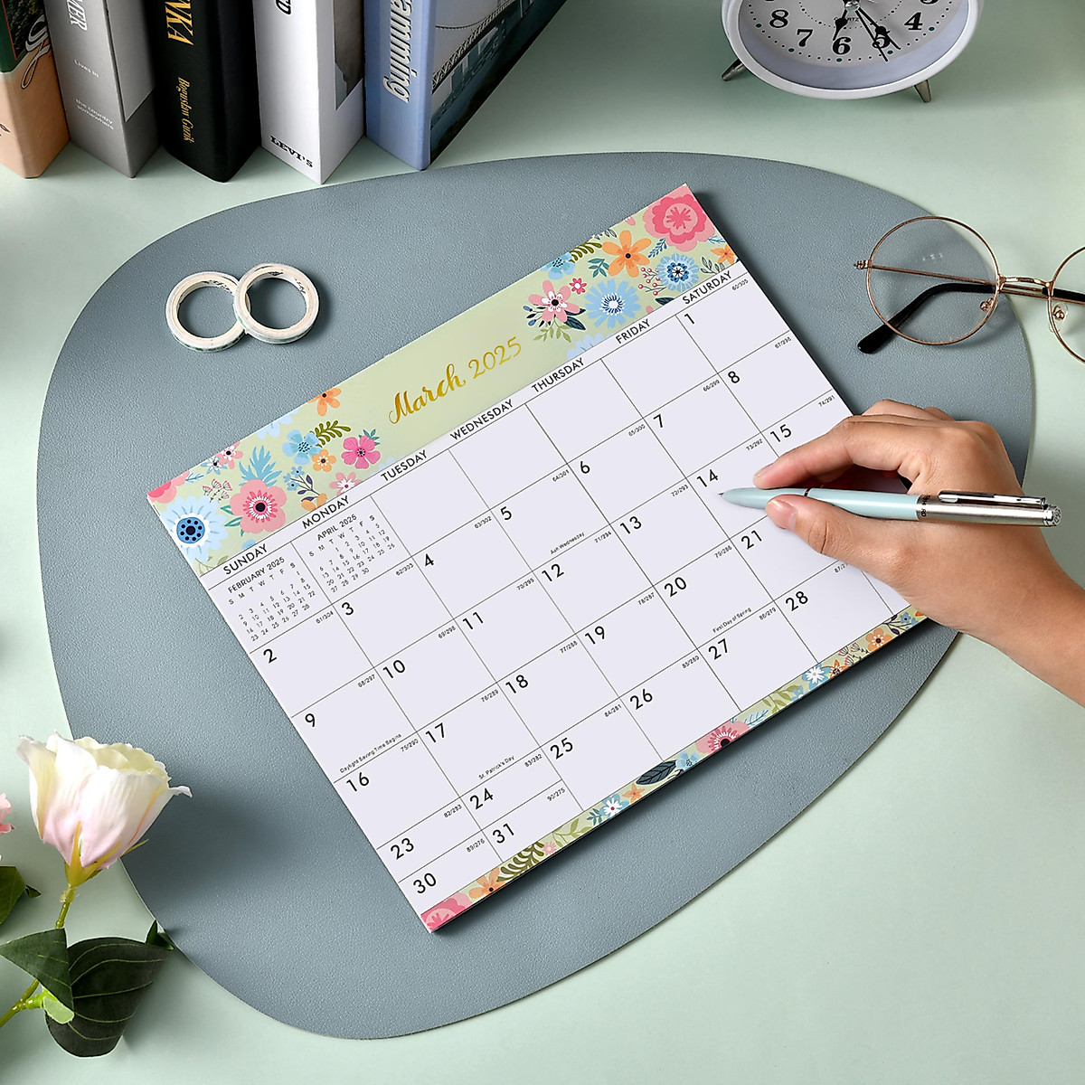 2025 Calendar - Magnetic Calendar for Refrigerator, Magnetic Calendar 2025, Jan.2025 - Dec.2025, 2025 Calendar, 8" × 10", Magnetic Calendar, Julian Dates,Tear-off Pad