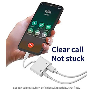 Lightning to 3.5mm Headphone Adapter(2pack) for iPhone Splitter Audio Apple Dongle Jack AUX Adaptador para Earphone 2 in 1 Phone and Charge Charger Earbud Cable 13 12 11 Pro Max Mini Xs Se 7 X 8 Plus