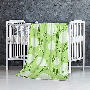 RIFYRI Baby Blankets for Boys Girls Lightweight Fuzzy Fluffy Warm Plush Baby Blanket Gifts for Infant Toddler Newborn Receiving Blanket for Crib, Stroller (Plants, 30Wx40L)