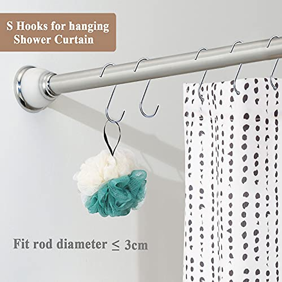 ESFUN 30 Pack 3.7 inch Metal S Hooks Steel S Hooks Plants Hanging Hangers for Kitchen Pans Pots Bags Purse Jeans Jewelry Towels