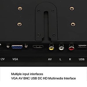 Jaerb LED Monitor, Color Screen 13.3 Inches TFT LED Monitor Multi Interfaces with Remote Control for Office (US Plug)