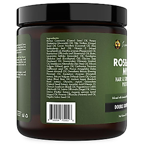 Sunny Isle Rosemary Mint Hair and Strong Roots Butter 8oz | Infused with Biotin & Jamaican Black Castor Oil | Strengthen and Nourish Hair | Dry Scalp, Split Ends…