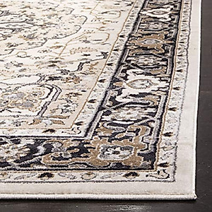 SAFAVIEH Lyndhurst Collection 4' x 6' Cream / Navy LNH334K Traditional Oriental Non-Shedding Living Room Bedroom Accent Rug