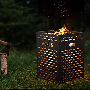 Aoxun Smokeless Fire Pits, 88 in Wood Burning Portable Firepit with Removable Ash Pan