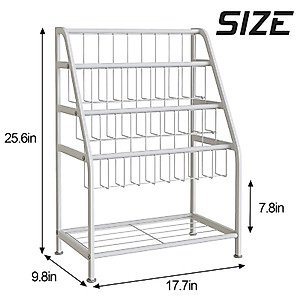 aboxoo Kids Bookshelf Toddler Freestanding for Children Room 18 inches Small Toddler Bookcase Toy Organizer White Stable Bookcase Bookstore Library Book Unit Storage for Small Place