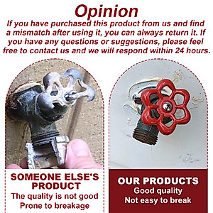 LanKstet 01-5105 Faucet Handle Replacement Faucet Hose Bibb Round Wheel Handle - 1/2'' Diameter 16 Point Broach (Metal)