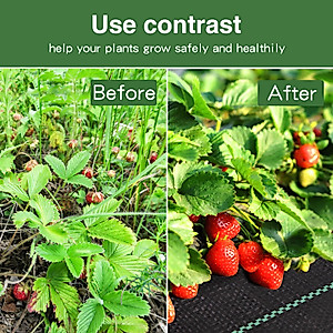 MLZPU 1.4ftx50ft Weed Barrier Landscape Fabric Heavy Duty, Weed Gardening Ground Cover Mat, Weed Control Garden Cloth，Woven Geotextile Fabric for Underlayment，Commercial Driveway Fabric Black