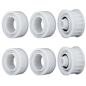 4 Pack Guide Wheels with 2 Pack Pulley Gears Replacement Parts Number 3884997-R6 Compatible with Nautilus CC Plus, Maytronics Dolphin Fits Dx3/Dx4/Dx6 &M200/M400/M500 Pool Cleaner Parts