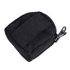 GloryMM Coin Purse Double Layer Zips Wallet Outdoor Change Purse for Sports Hiking Camping,Black