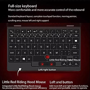 7Inche Touch Screen Mini Laptop, for J4105 CPU 12GB RAM Portable Laptop, Dual Band WiFi 2xUSB3.0 HDMI Mini Interface, Notebook for Win 10 11, 2MP 30fps Camera (12G+256G US Plug)