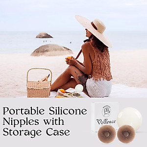 Vollence Adhesive Silicone Nipples Reusable Attachable Nipple for Breast Forms