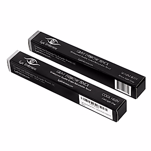 Eye Embrace Light Gray Eyebrow Pencils: Warm Betty & Cool Helen 2 Pack Bundle - Waterproof, Double-Ended Automatic Angled Tip & Spoolie Brush, Cruelty-Free