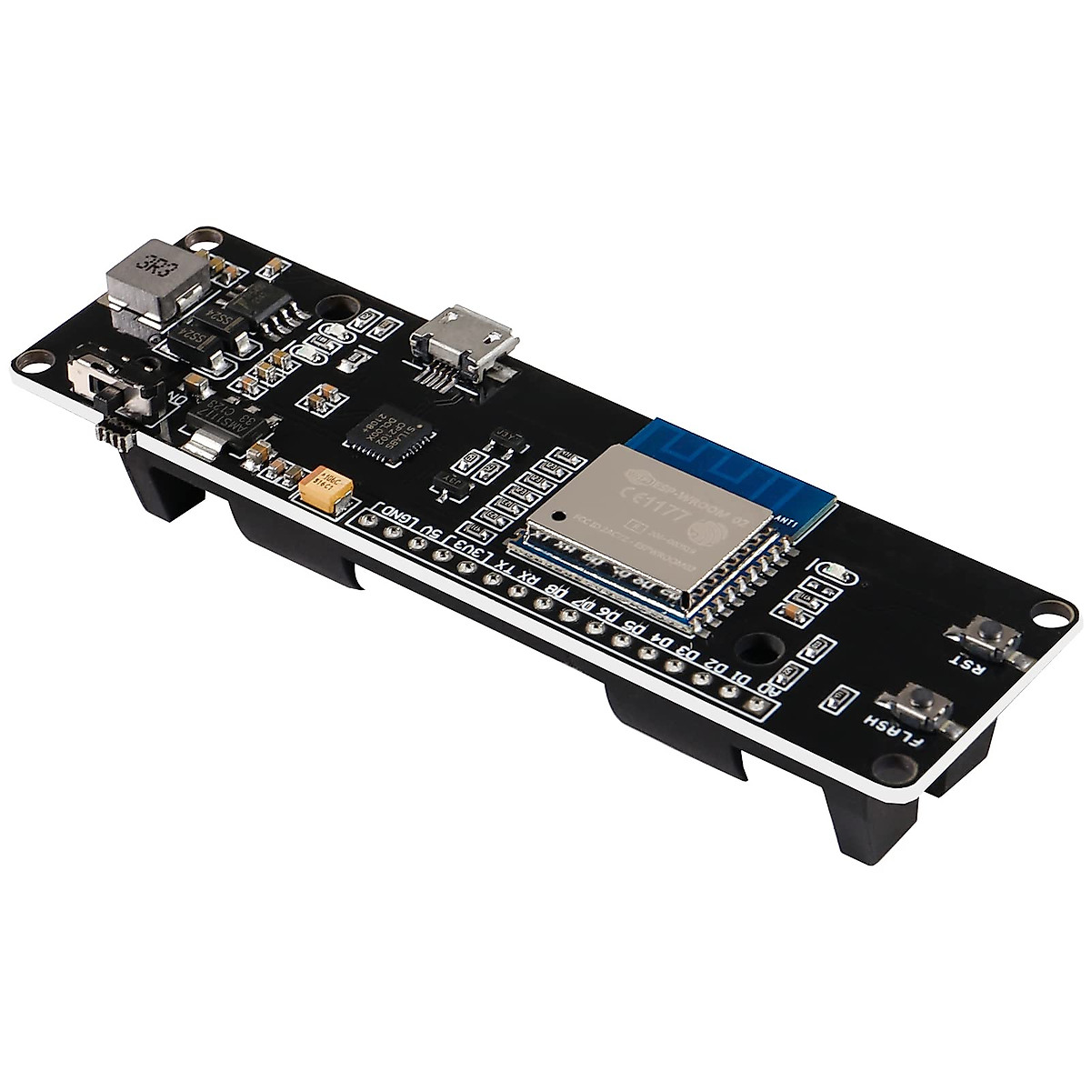 2pcs for WeMos D1 ESP8266 Mini WiFi Module ESP WROOM 02 Motherboard with 18650 Battery Slot Compatible with NodeMCU