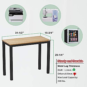 Need Small Computer Desk 31-1/2'' Sturdy and Heavy Duty Writing Desk for Small Spaces and Small Desk Study Table Laptop Desk- AC3BB-80-40
