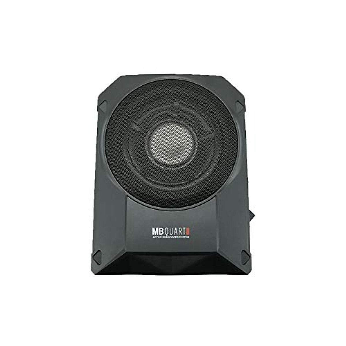 MB Quart RW-108A 600W Reference Series 8" Slim Low Profile Compact Under-Seat 4-Ohm Active Powered Subwoofer Enclosure with Built in Amplifier for Car Boat RV ATV