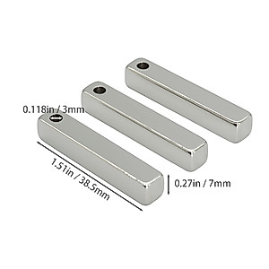 StayMax Rectangle Bar Engraving Blanks Stainless Steel Engraving Blank 10 Pack