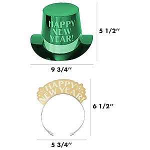 amscan New Year's Eve Party Pack for 100 People-Opulent Affair Kit-Jeweltone