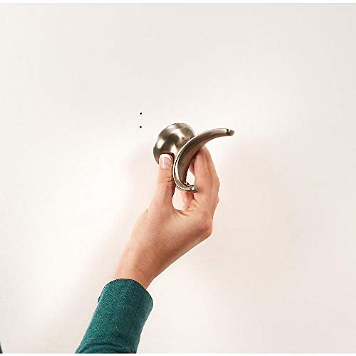 MOEN Darcy Double Robe Hook with Press and Mark in Brushed Nickel