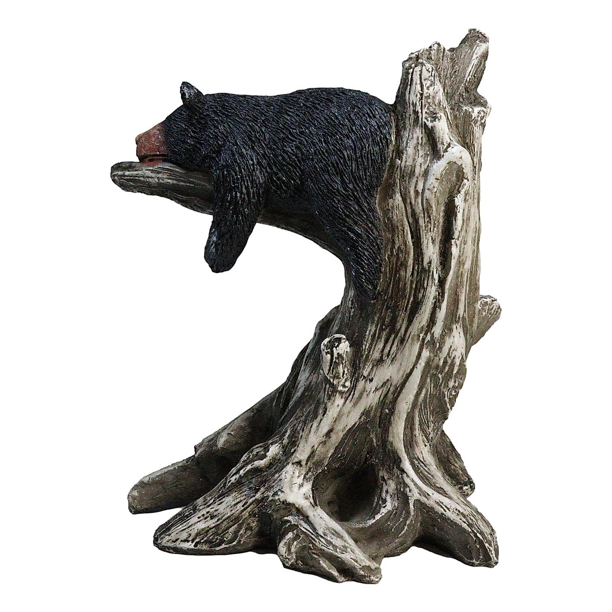 Ebros Lazy Days of Summer Black Bear Sleeping On Tree Branch Statue Wildlife Forest Rustic Cabin Decor Bear Figurine