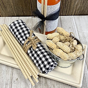 Paper Straws - Kraft Brown - Stripe Chevron Dot - 7.75 Inches - 100 Pack - Outside the Box Papers Brand