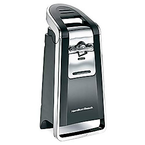 Hamilton Beach Wave Crusher Blender with 40oz Glass Jar & Beach (76606ZA) Smooth Touch Electric Automatic Can Opener with Easy Push Down Lever, Extra Tall, Black and Chrome