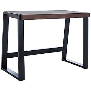 Safavieh Home Collection Dennings Modern Farmhouse Walnut/Black Desk, Medium
