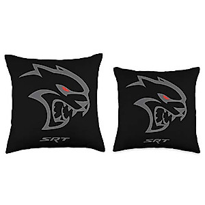 Dodge Hellcat Logo Throw Pillow, 16x16, Multicolor