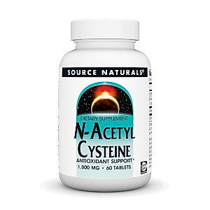Source Naturals N-Acetyl Cysteine Antioxidant Support 1000 mg Dietary Supplement That Supports Respiratory Health* - 60 Tablets