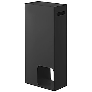 Yamazaki Home Bathroom Tissue Storage Stand | Steel | Toilet Paper Stocker, One Size, Black