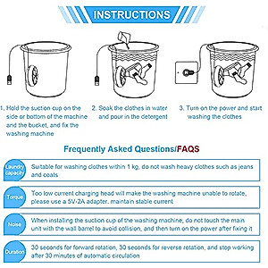 Mini Portable Washing Machine for Sink,30W USB Power Supply, Ultrasonic Turbo Small Washer for Travelling,Business Trip,College Room.Turbine Cleaner for Cleaning Sock,children's clothes,Underwear.