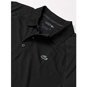 Lacoste Men's Sport Short Ultra Dry-Raglan Sleeve Polo, Black, X-Large