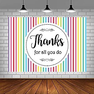 Lofaris Thanks for All You Do Backdrop Teachers Nurses Doctors Staff Employee We Truly Appreciate You Background Class of 2023 Photo Studio Props Cake Table Banner 5x3ft