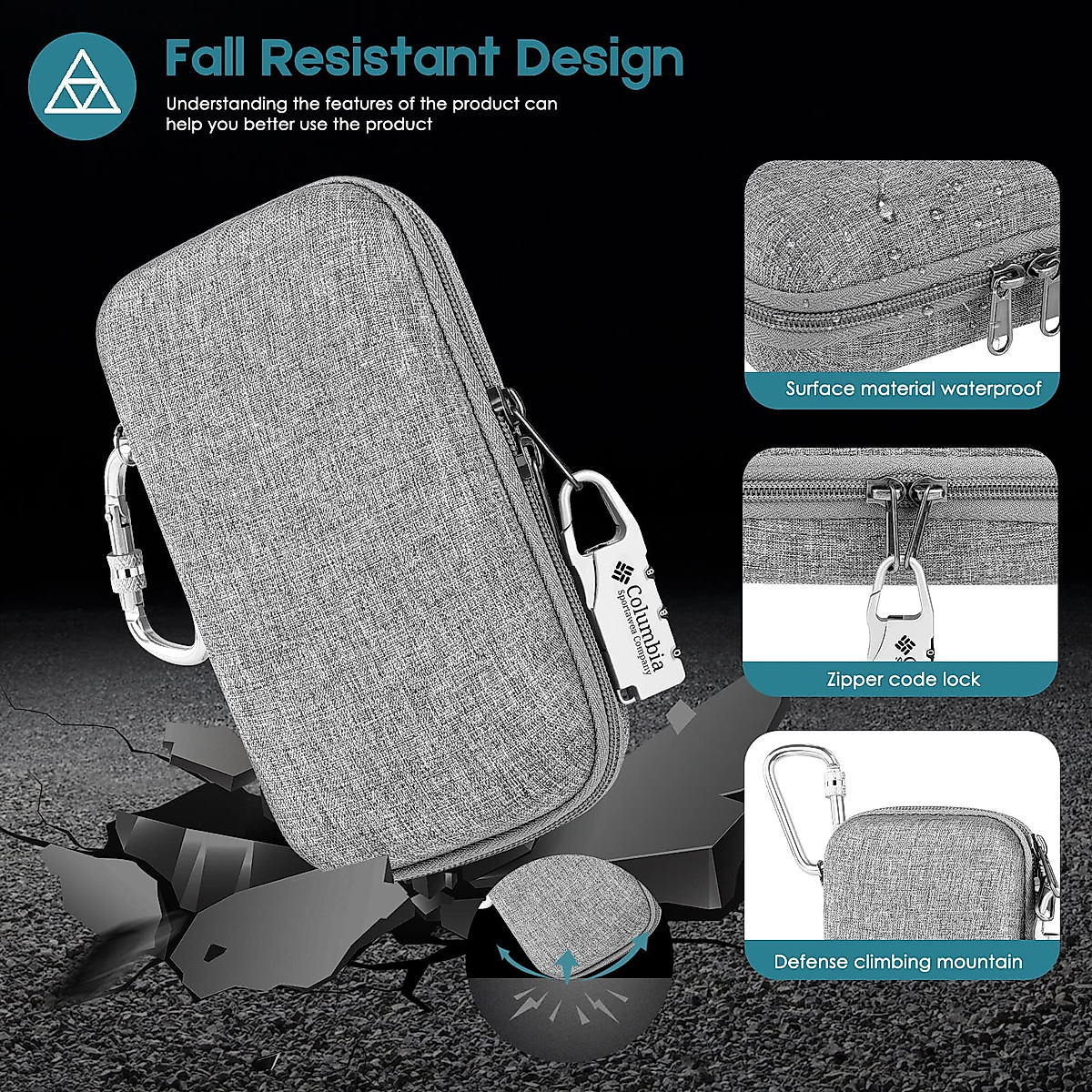 LEWOTE 7in1 Compatible with Insta360 X3 Accessories Kit[Silicone Camera Case][Lens Guards Cover][Screen Protector Film][Outdoor Carrying Case Bag with Auto Locking Carabiner and Anti-Loss Lock]