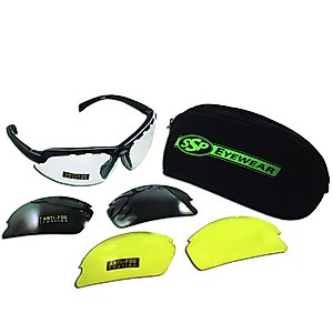 SSP EYEWEAR Top Focal Tactical Safety Glasses Kit with Assorted Interchangeable 2.00 Top Focal Lenses, TF200 AMZ KIT