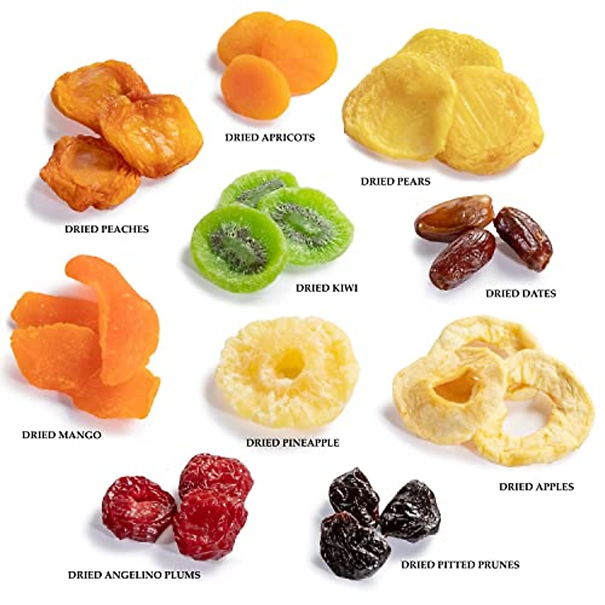 Dried Fruit Favorites on Apple Shape Bamboo Tray, Converts to Bowl for Birthday, Thank You, Corporate Gifts by Blue Bow Gourmet