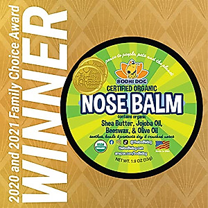 USDA Certified Organic Nose Balm for Dogs & Cats | Natural Soothing & Healing for Dry Cracking Rough Pet Skin | Protect & Restore Cracked and Chapped Dog Noses (Nose Balm, 2 oz)